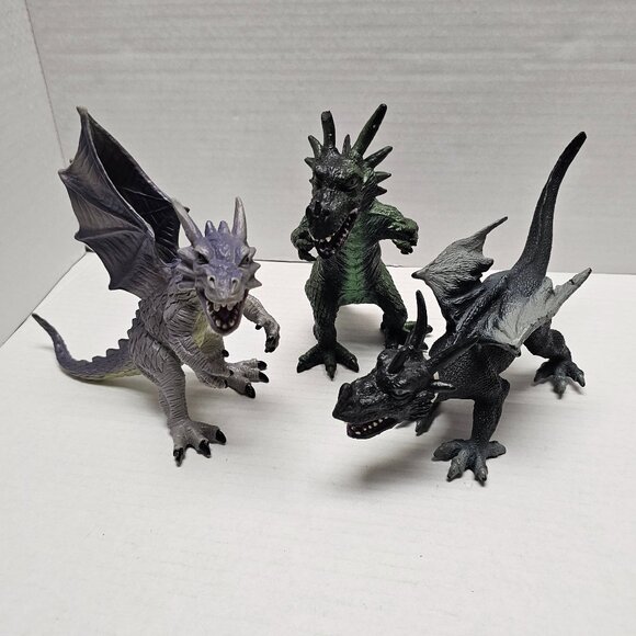 Dragon | Toys | 205 Lot Bundle 3 Big Dragon Some With Wings Rubber ...
